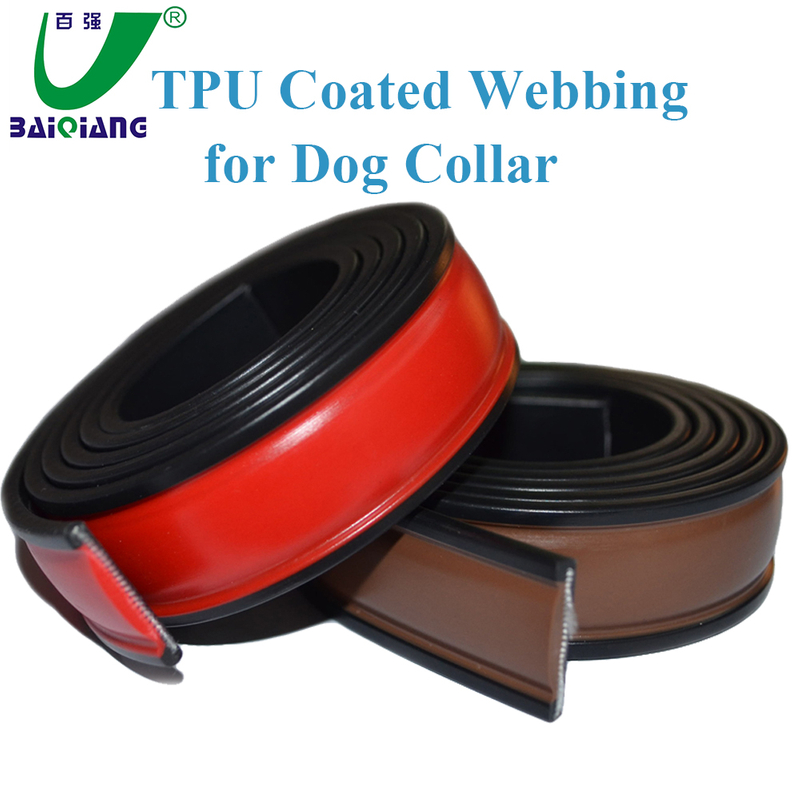 Leather Texture TPU PVC Rubber Coated Webbing for Dog Collar - Buy ...